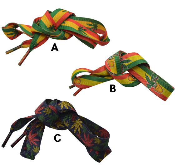 Fashion marijuana Leaf Sneaker Shoelaces 7pr. | Etsy