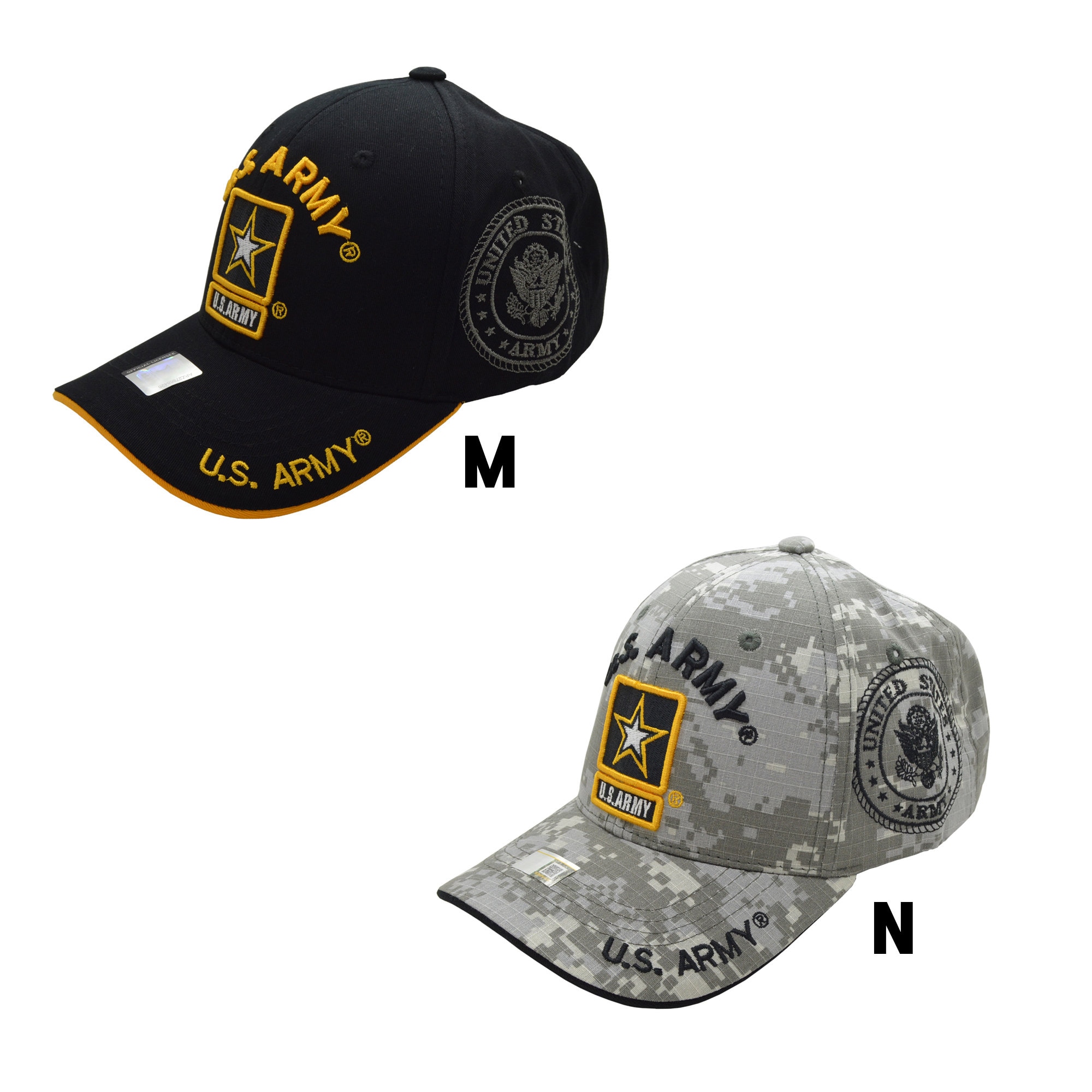 Officially Licensed United States "army" Logo Embroidered Black, Navy ...