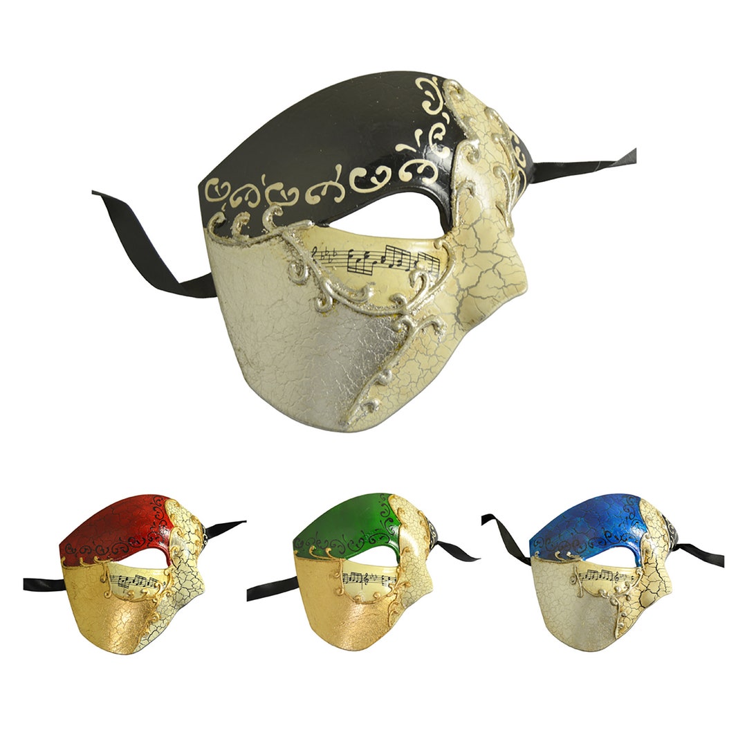 Phantom of the Opera Half Men Face Musical Mask Collection Venetian ...