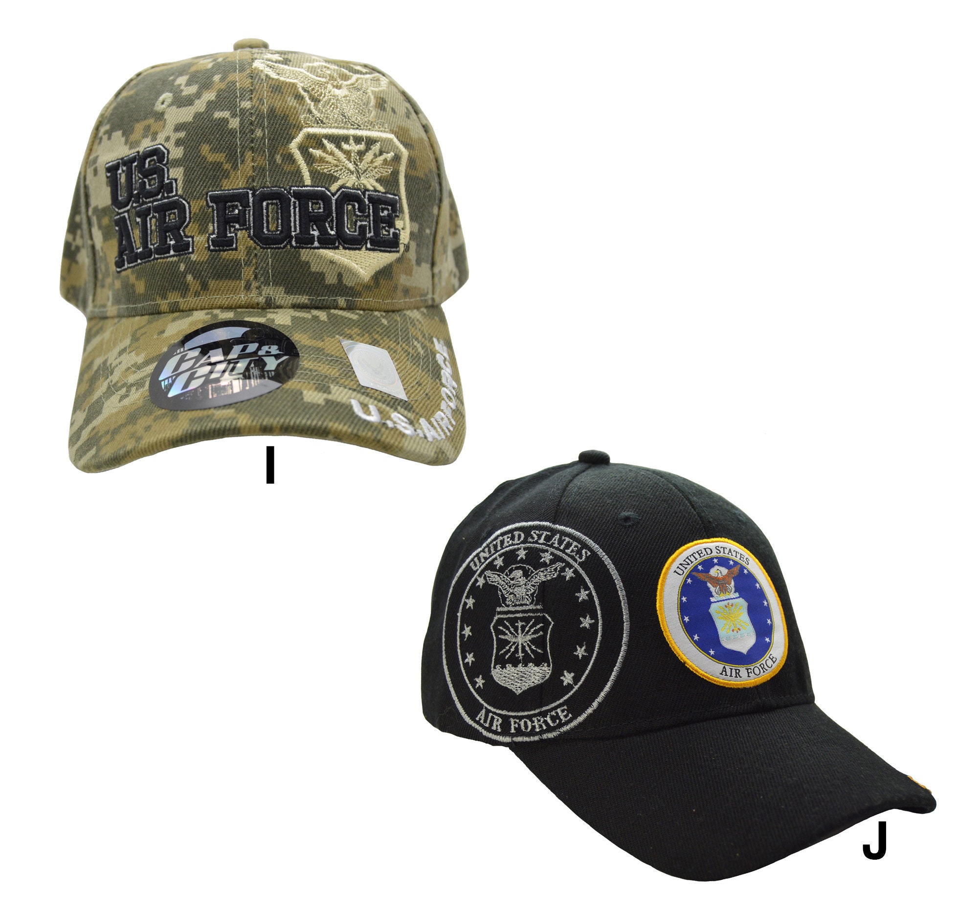 Officially Licensed United States Air Force Logo Embroidered Black ...