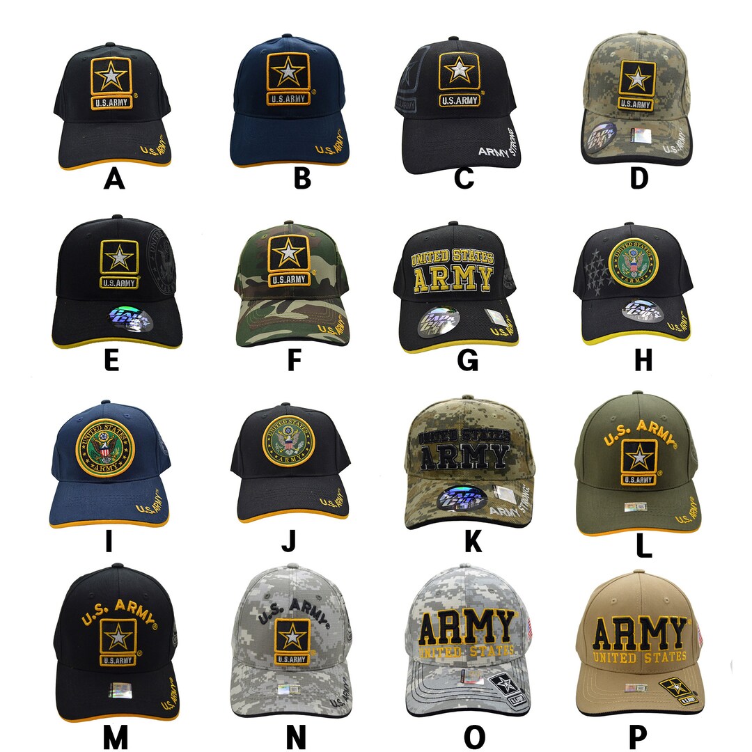 Officially Licensed United States army Logo Embroidered Black, Navy ...