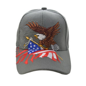 American Bald Eagle Patriotic USA Flag Patriotic Baseball Cap - Etsy