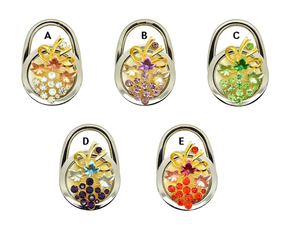 Rhinestone Grapes Purse Hook Table Handbag Holder | Etsy