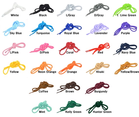 Round Athletic Sports Sneaker Strings Shoelace - Etsy