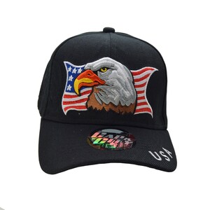 American Flag USA Bald Eagle Patriotic Embroidered Eagle & Flag ...