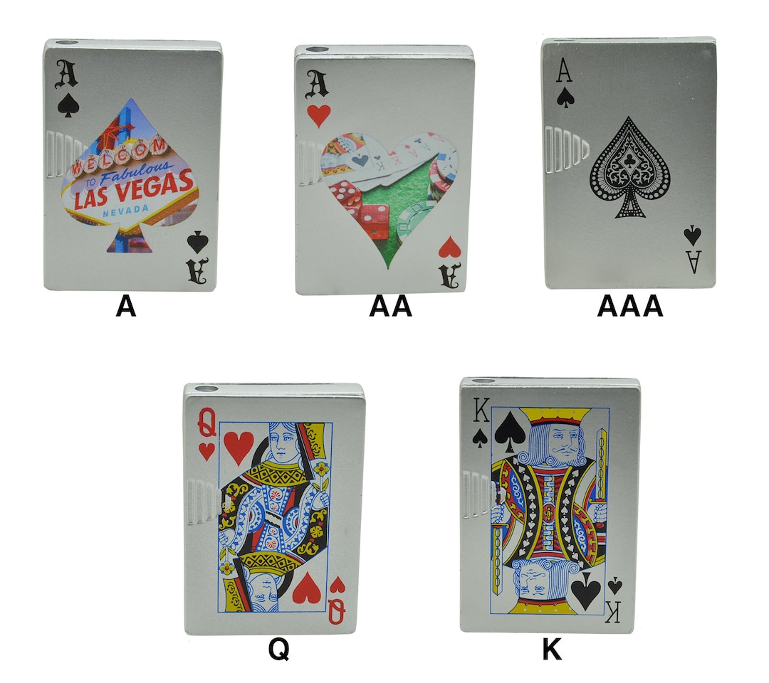 Playing Cards Ace, Queen,king Refillable Butane Lighter - Etsy