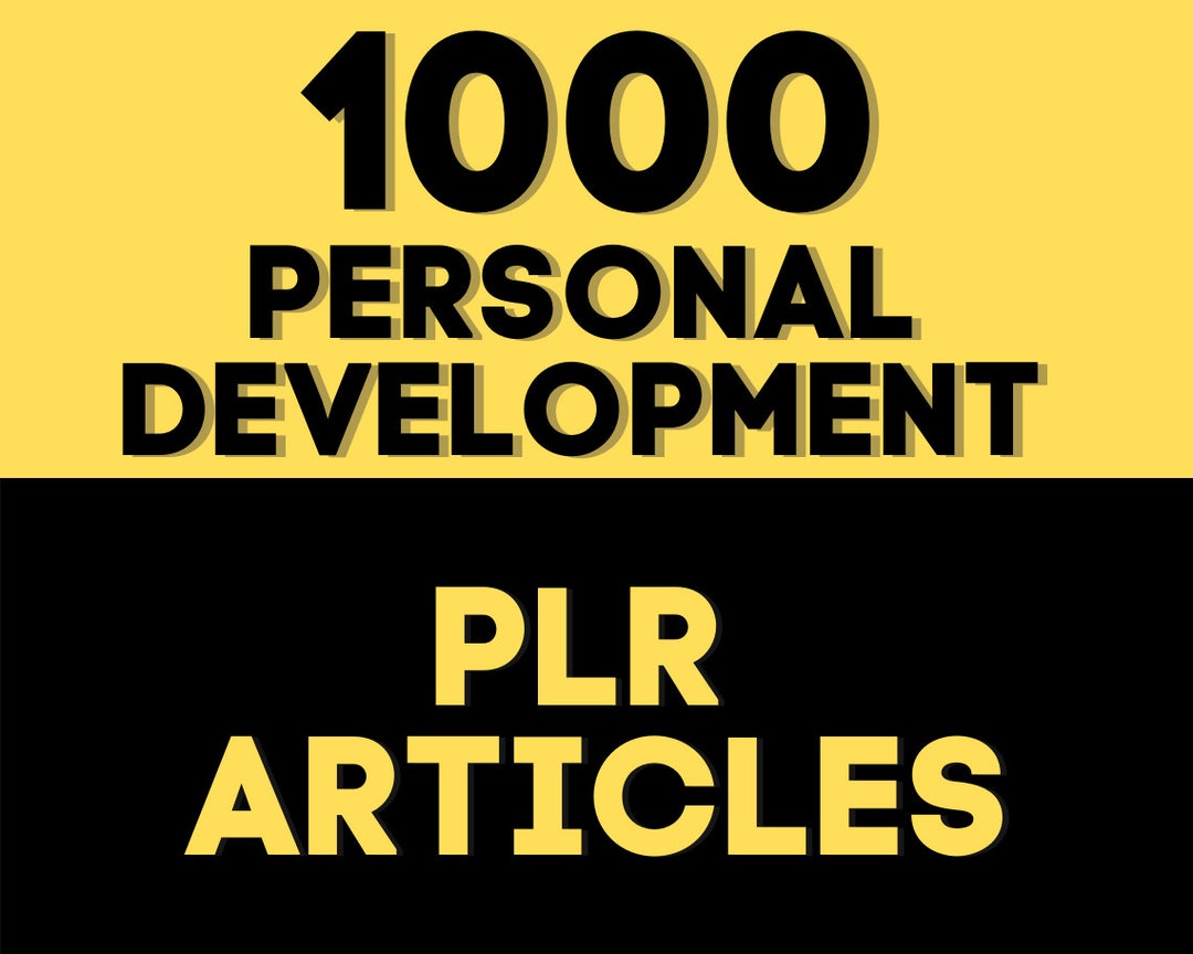 PLR Bundle - 1,000 Personal Development PLR Articles + 3 FREE Bonuses ...