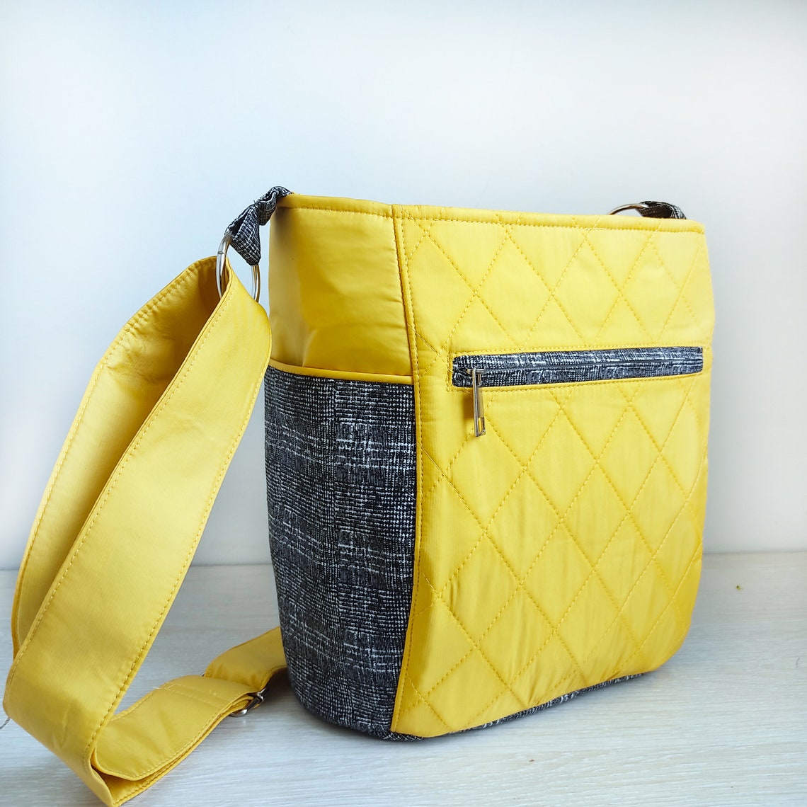 Yellow Floral Tote Bag Custom Tote Women Personalized Gifts - Etsy