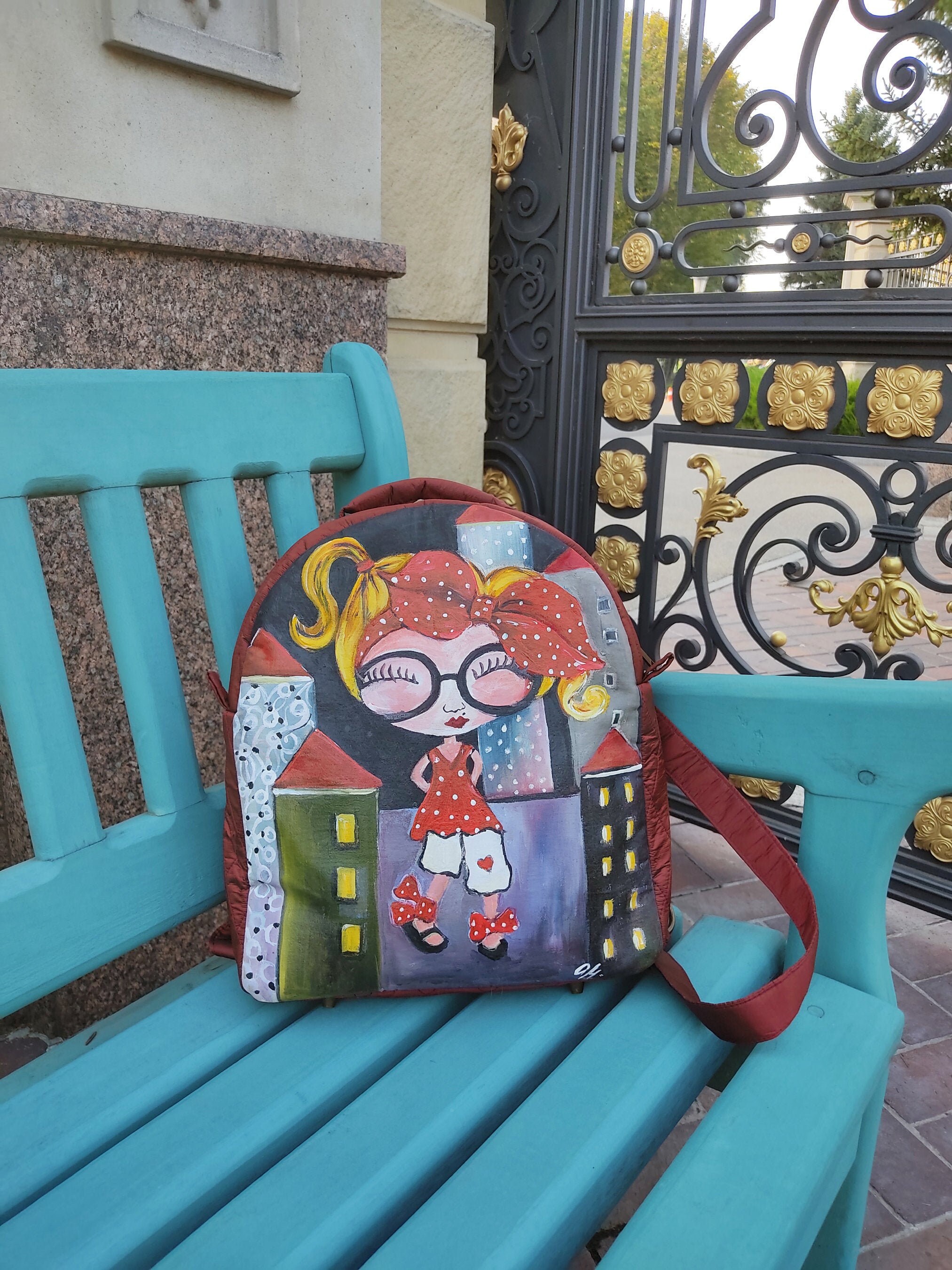 Custom Painted Backpack Women Hand Painted Backpack for - Etsy UK