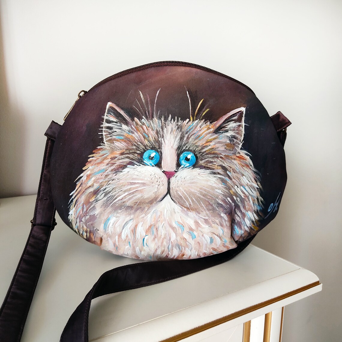 Custom Hand Painted Crossbody Purse Womens Casual Bag | Etsy