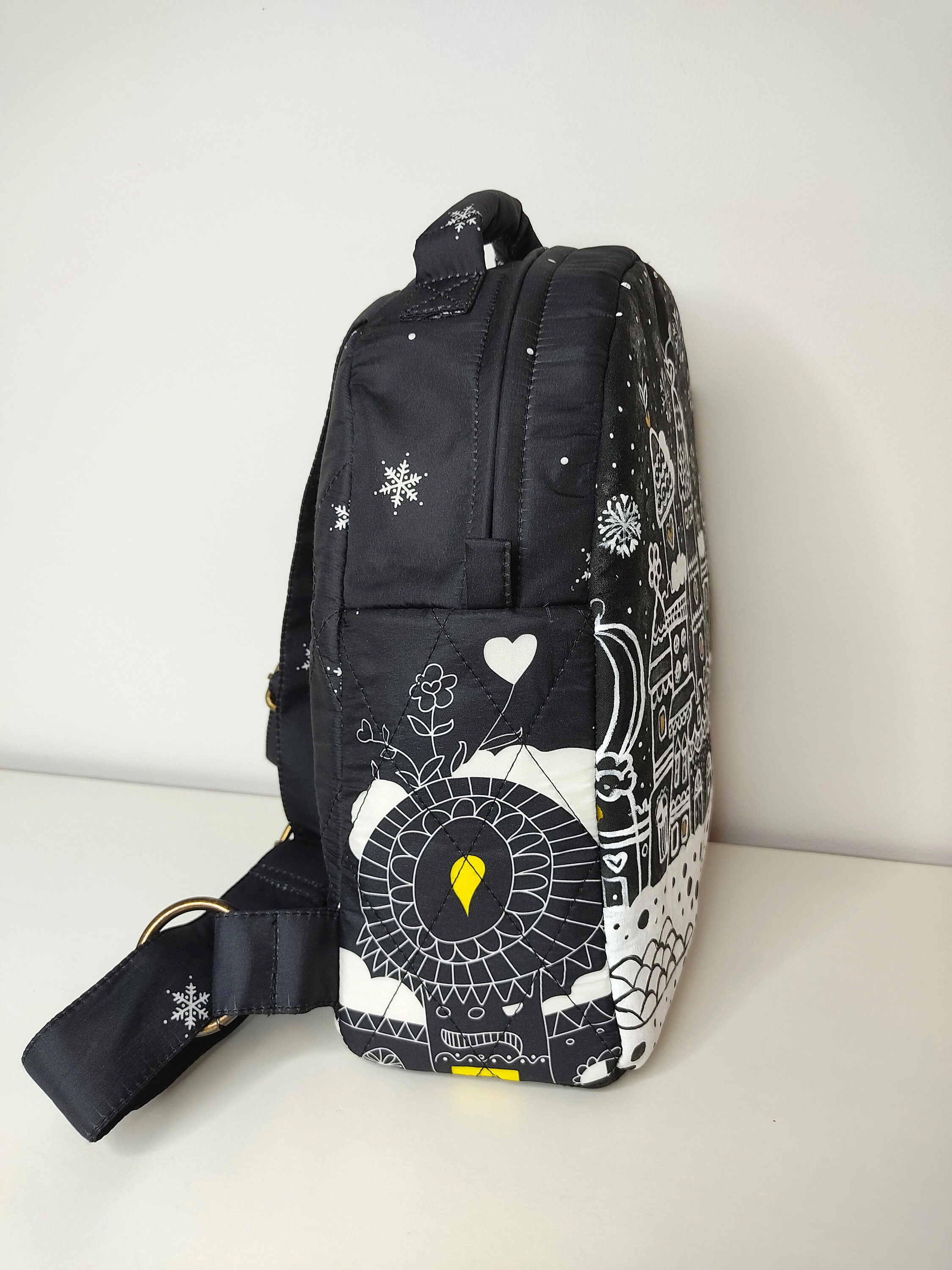 Unique Hand Painted Mini Backpack in a Fabulous Winter Style | Etsy