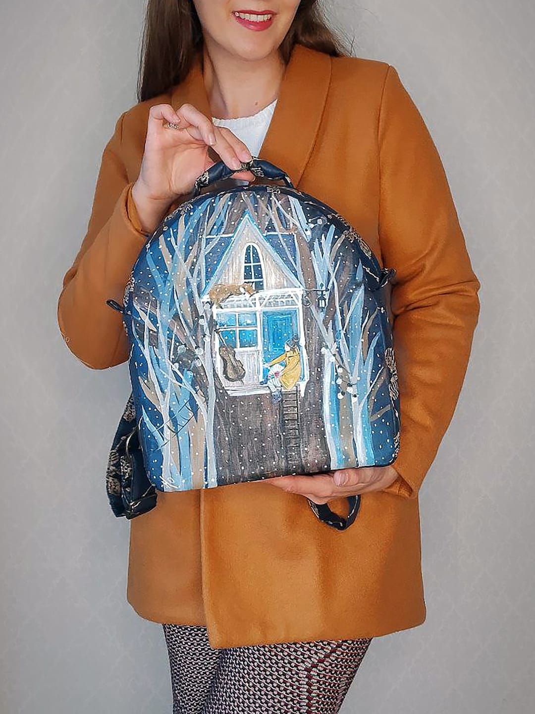 Custom Hand-painted Magical Winter Backpack by the Artist, Absolutely ...