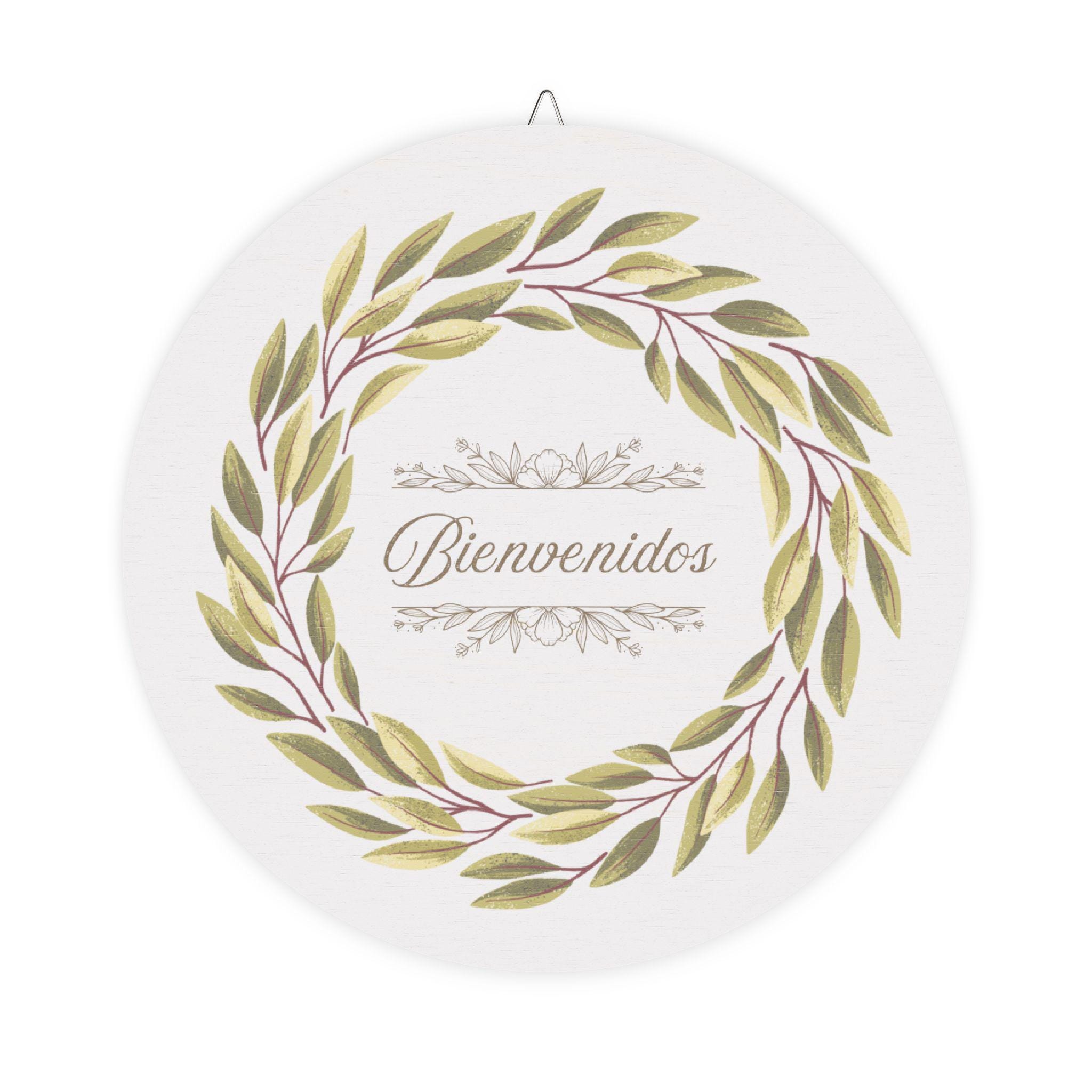 Bienvenidos Wooden Front Door Sign, Spanish Welcome Wood Sign, Home ...