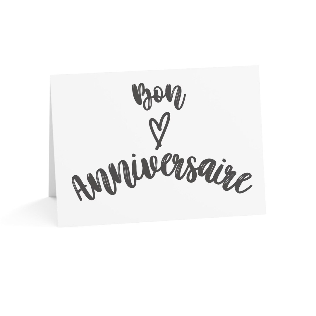French Birthday Greeting Cards - Bon Anniversaire, French Speaker Gift ...