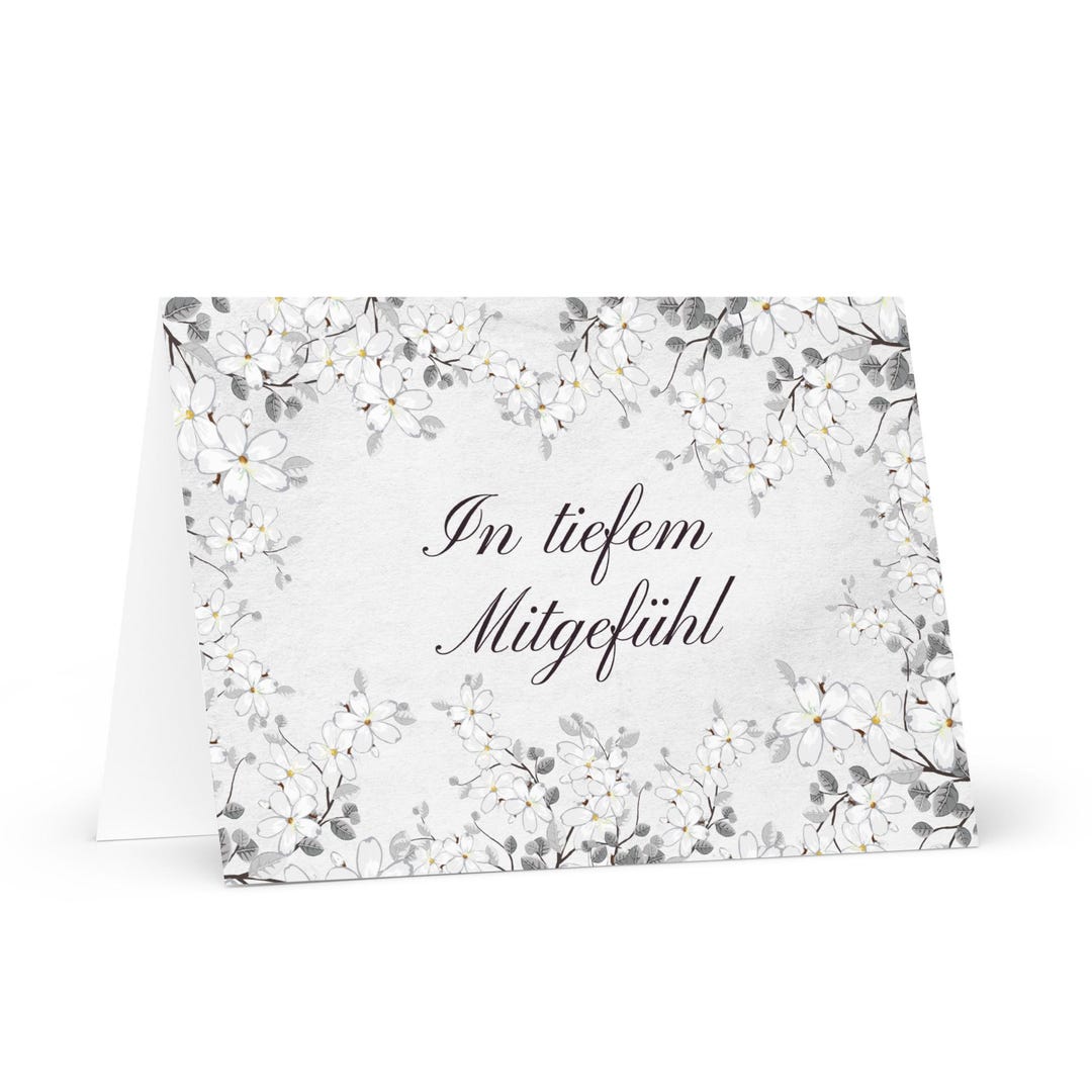 In Tiefem Mitgefühl Sympathy Greeting Card, With Deepest Sympathy ...