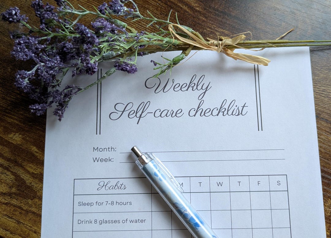 Self-care Weekly Tracker: Printable Wellness Checklist (PDF) - Etsy UK