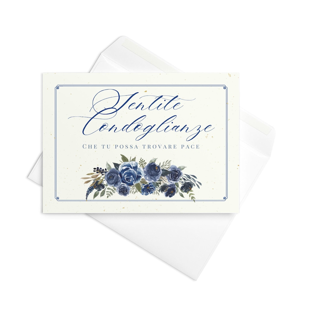 Sentite Condoglianze Greeting Card, Italian Sympathy and Condolences ...