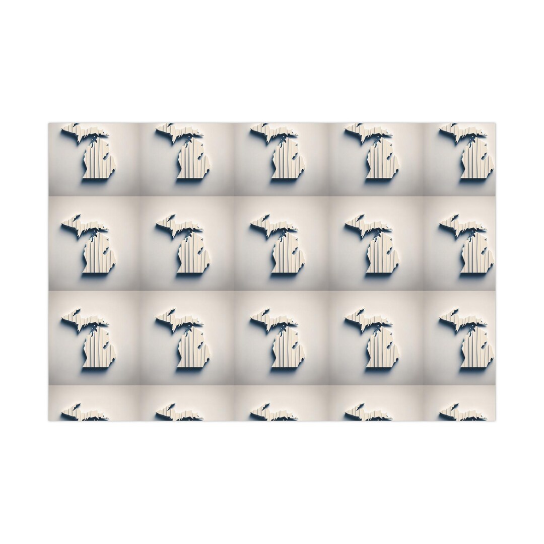 Michigan Origami Style Wrapping Papers, for Gift Wrapping, Designed in ...