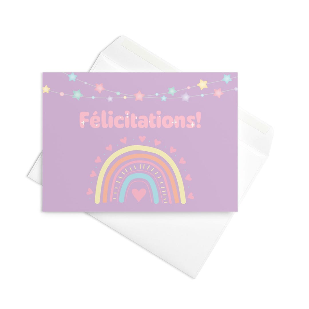 Félicitations Greeting Card, Congratulations Card for French Speaker ...