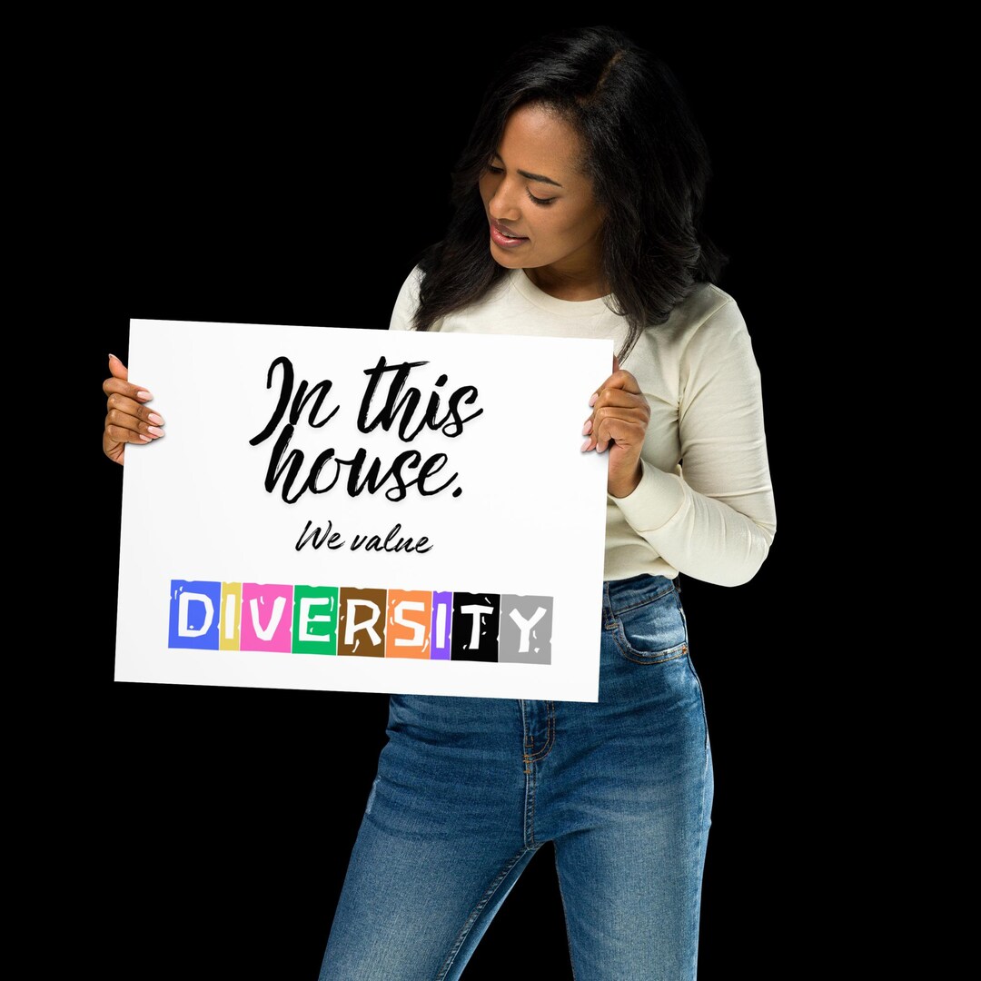 In This House, We Value DIVERSITY Poster, DEI Home Decor, for Inclusive ...