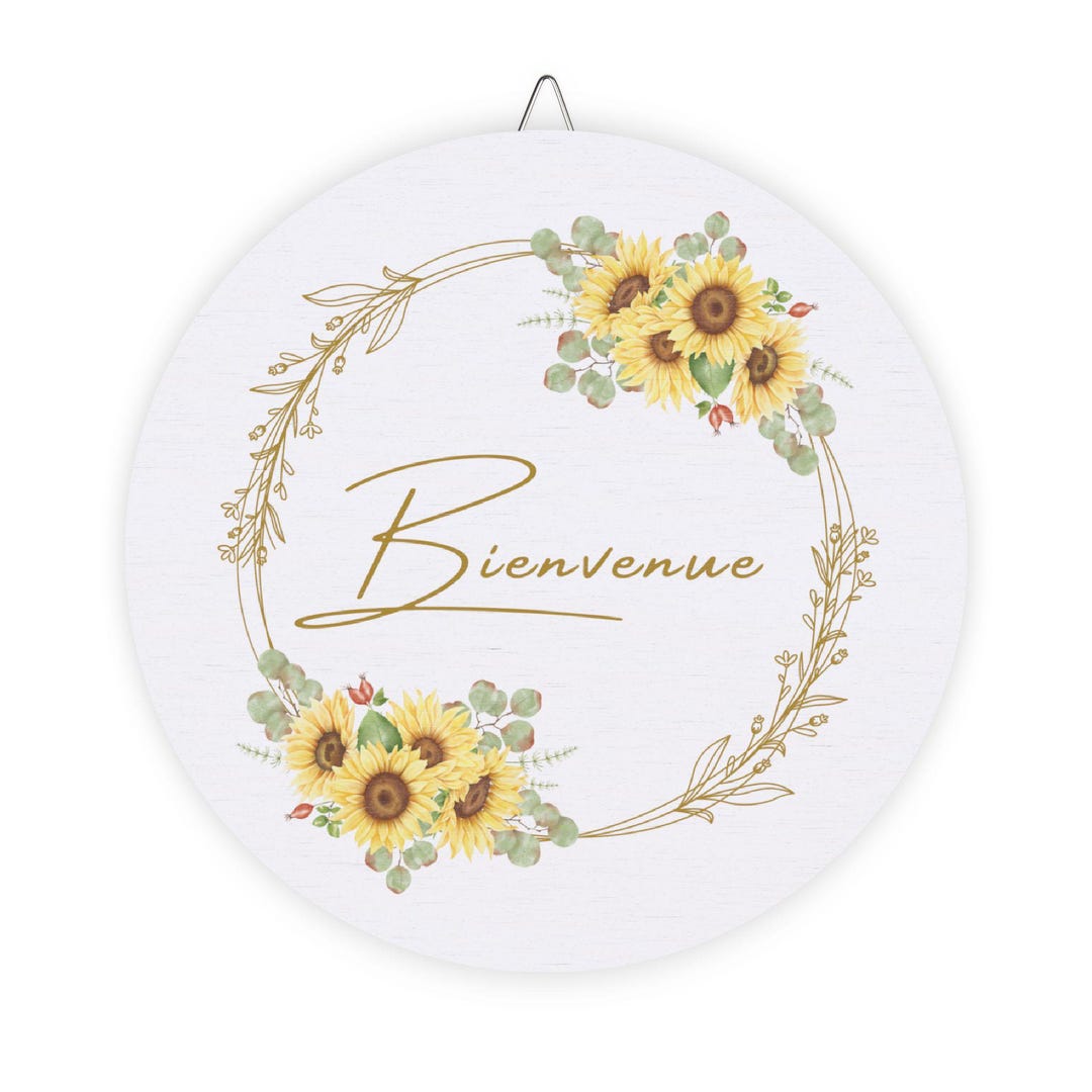 Sunflower Welcome Sign: Rustic French Farmhouse Decor - Etsy