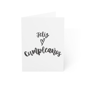 Feliz Cumpleanos Birthday Greeting Cards - Spanish Language Simple ...