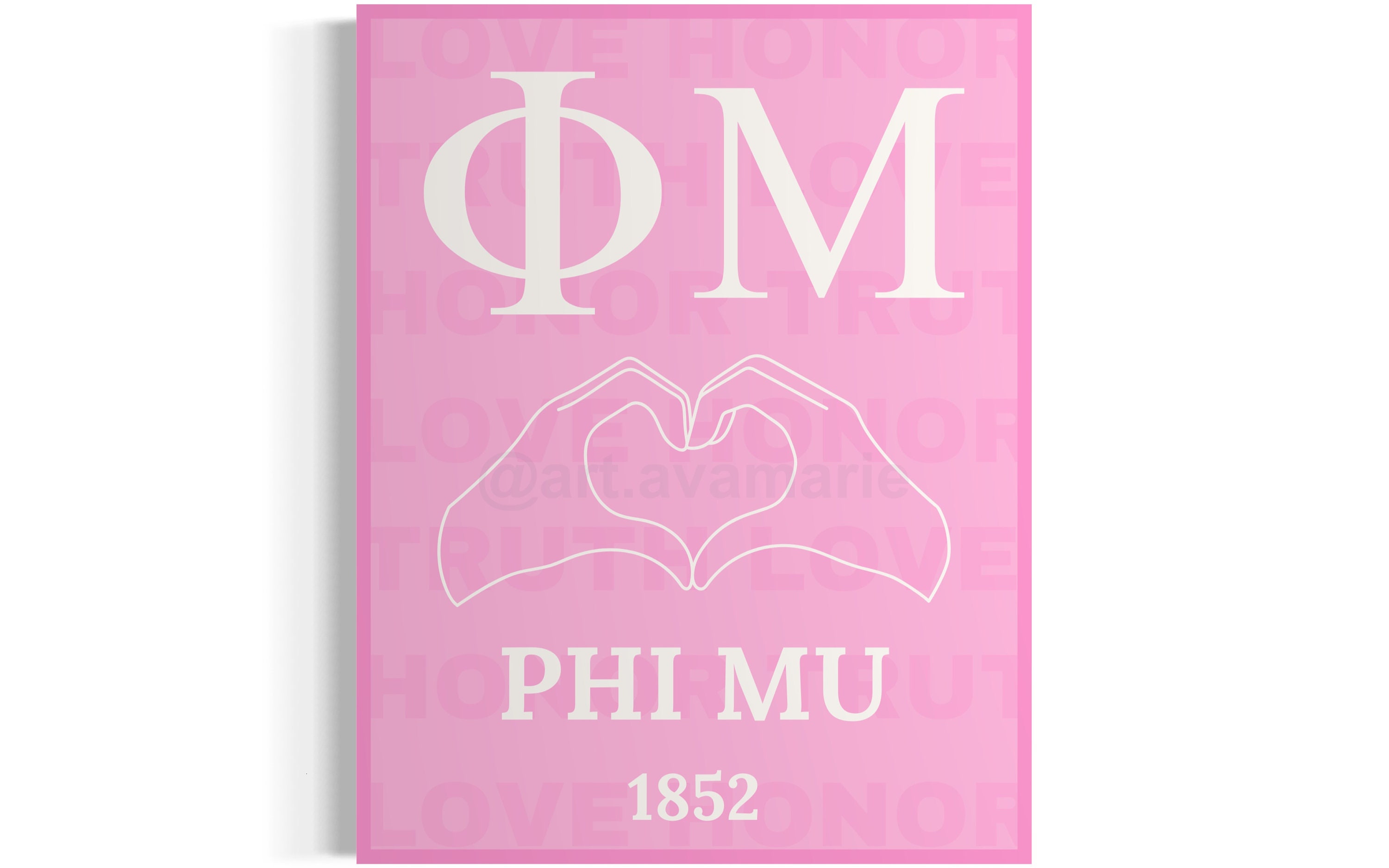 Phi Mu Sorority Print (DIGITAL PRINT) (comes With No Border and Pink ...