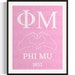 Phi Mu Sorority Print (DIGITAL PRINT) (comes With No Border and Pink ...