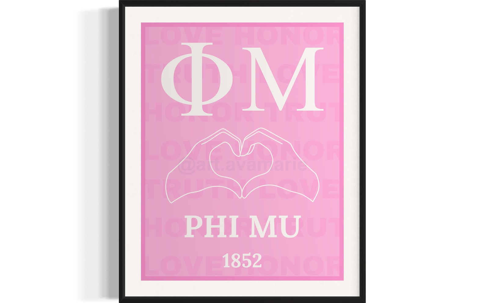 Phi Mu Sorority Print (DIGITAL PRINT) (comes With No Border and Pink ...