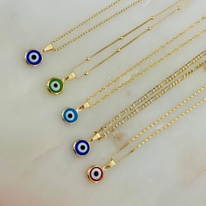 Protection Necklace, Evil Eye Necklace, 18K Gold Filled Evil Eye ...