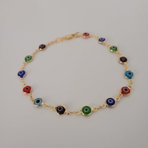 Evil Eye Protection Anklet 18K Gold Filled Evil Eye Anklet | Etsy