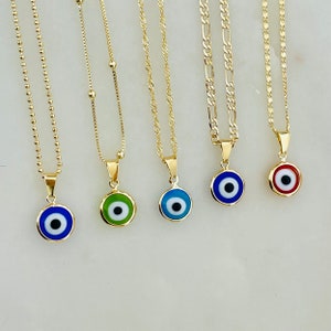 Protection Necklace, Evil Eye Necklace, 18K Gold Filled Evil Eye ...