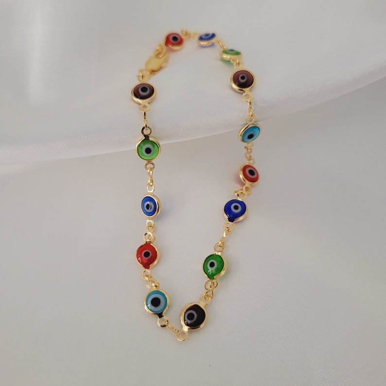 Evil Eye Protection Anklet 18K Gold Filled Evil Eye Anklet | Etsy