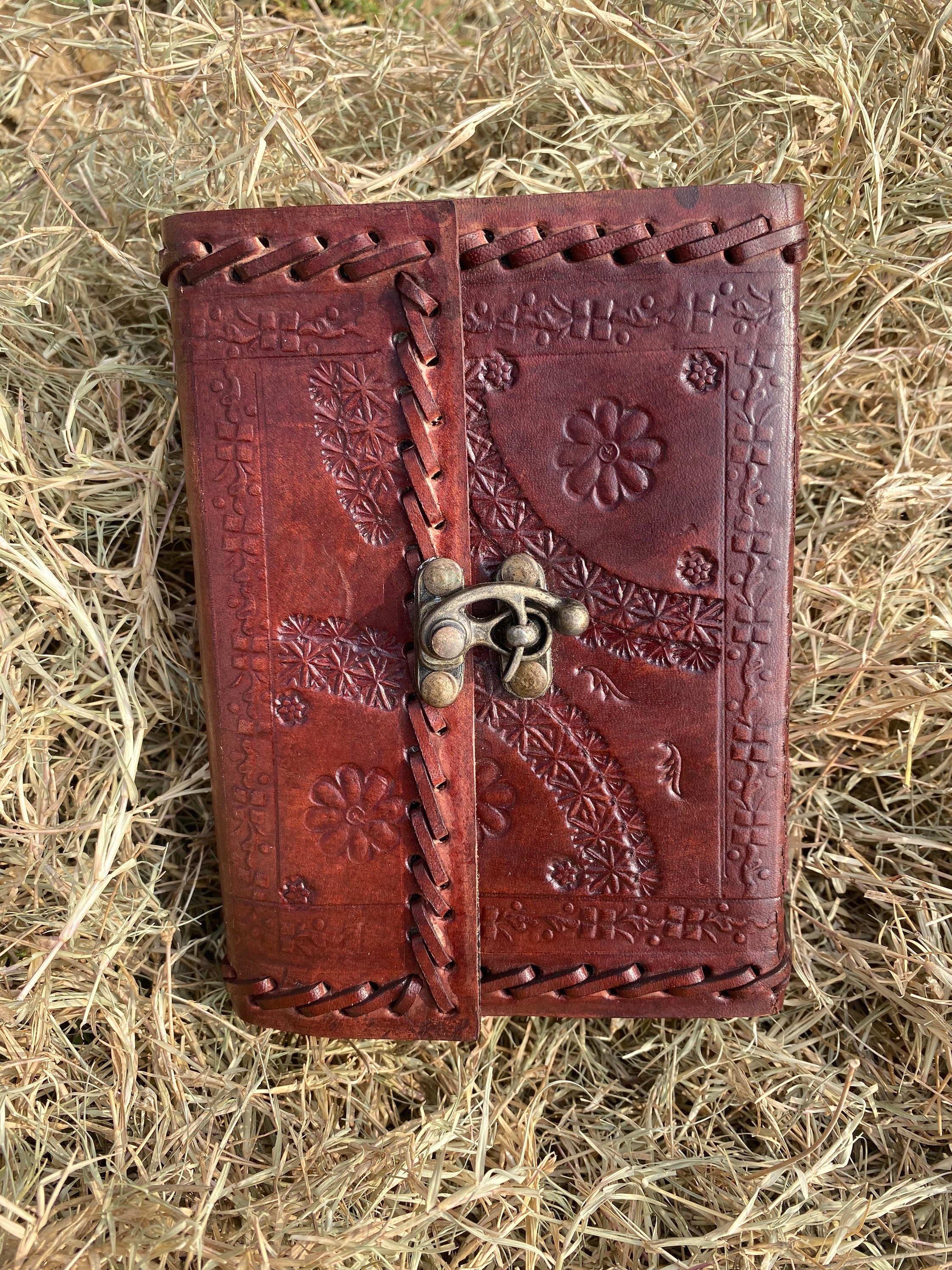 Leather Journal Antique Embossed Notebook Diary Bound Writing - Etsy Canada