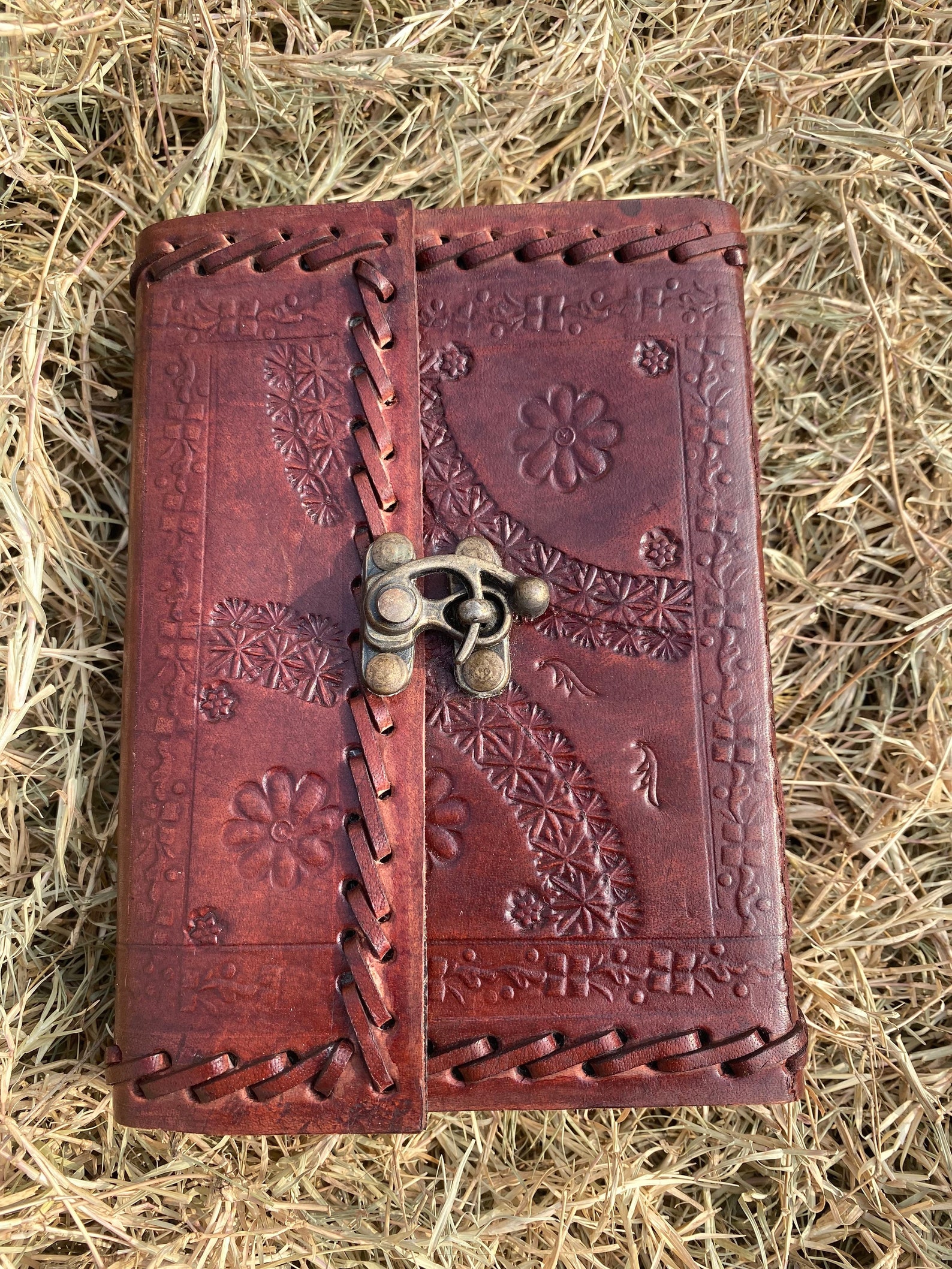 Leather Journal Antique Embossed Notebook Diary Bound Writing - Etsy Canada