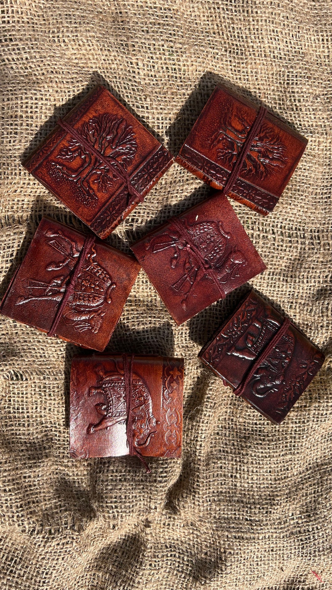 50 Miniature Leather Journal Mini Book Notebook Small Blank Book Pocket ...