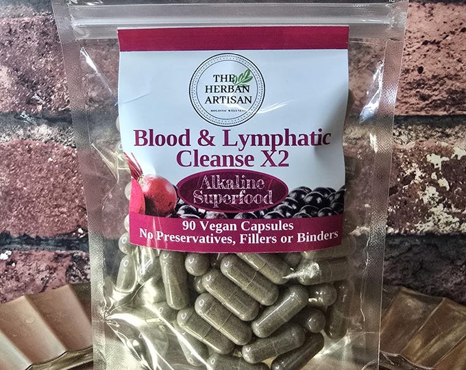 Alkaline Herbal Blood Cleanse/blood & Lymphatic Cleanse/natural/no ...