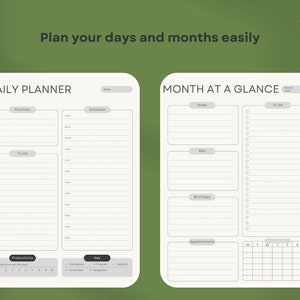 Month at a Glance Day at a Glance Hourly Work Goodnotes iPad Planner ...