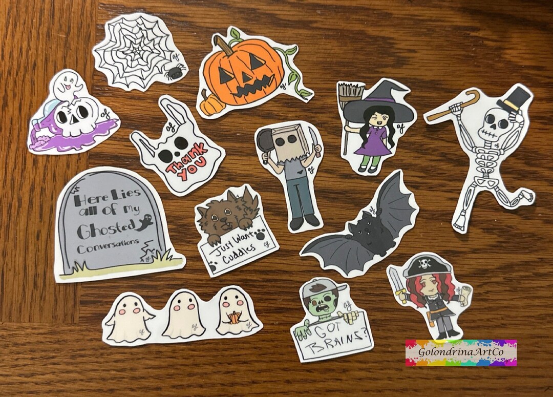 Spooky Sticker Packs - Etsy