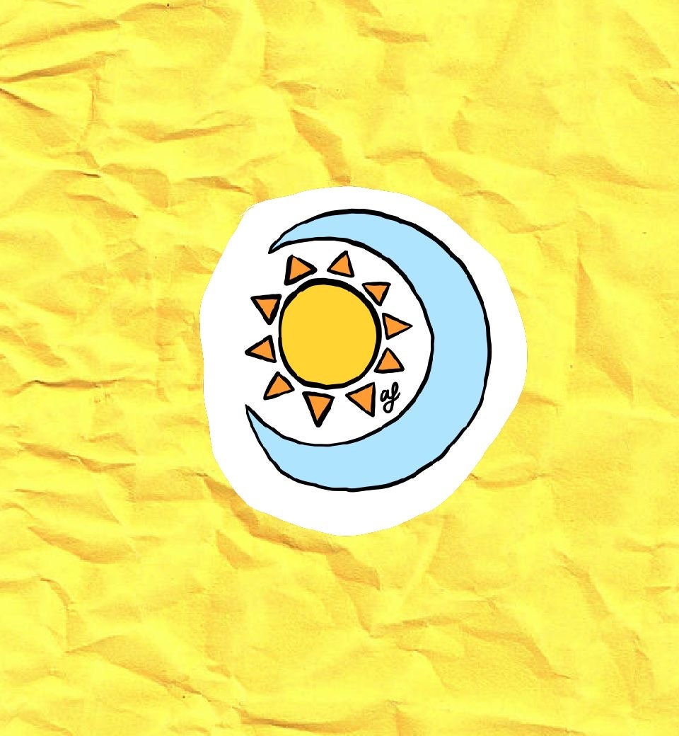 Sun and Moon Sticker Pack - Etsy