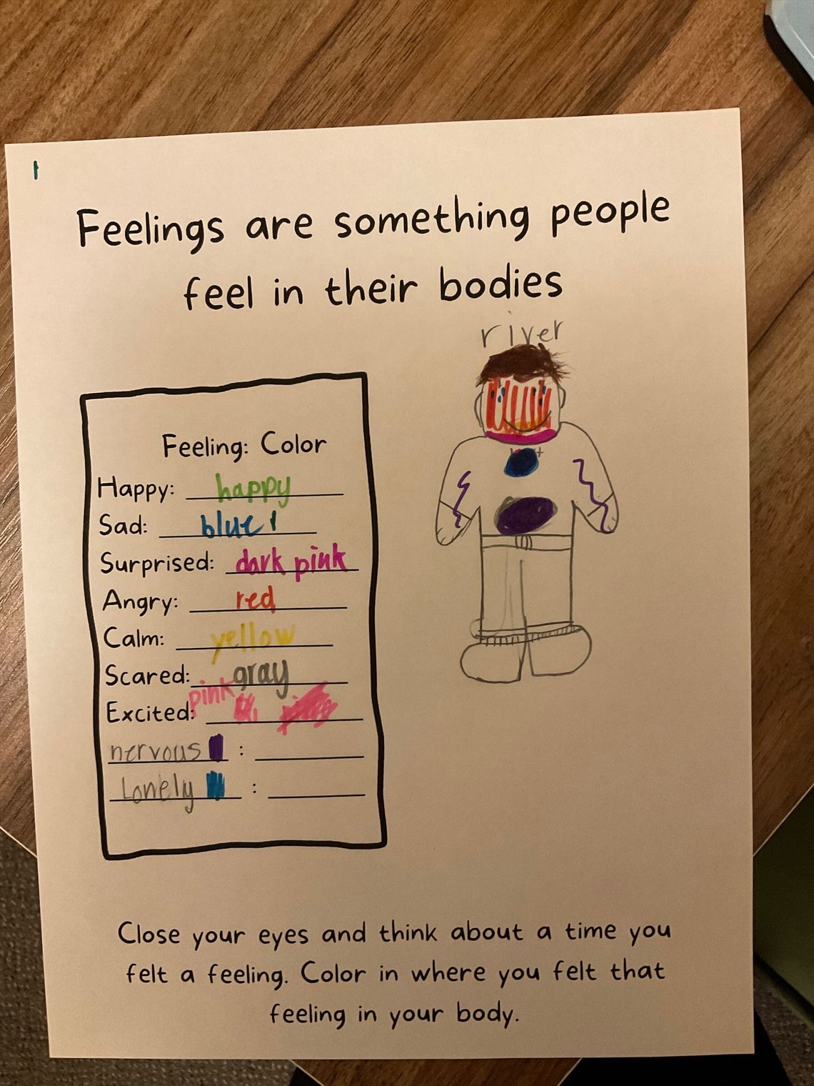 Emotions Worksheets for Child Therapy, Child Counseling - Etsy