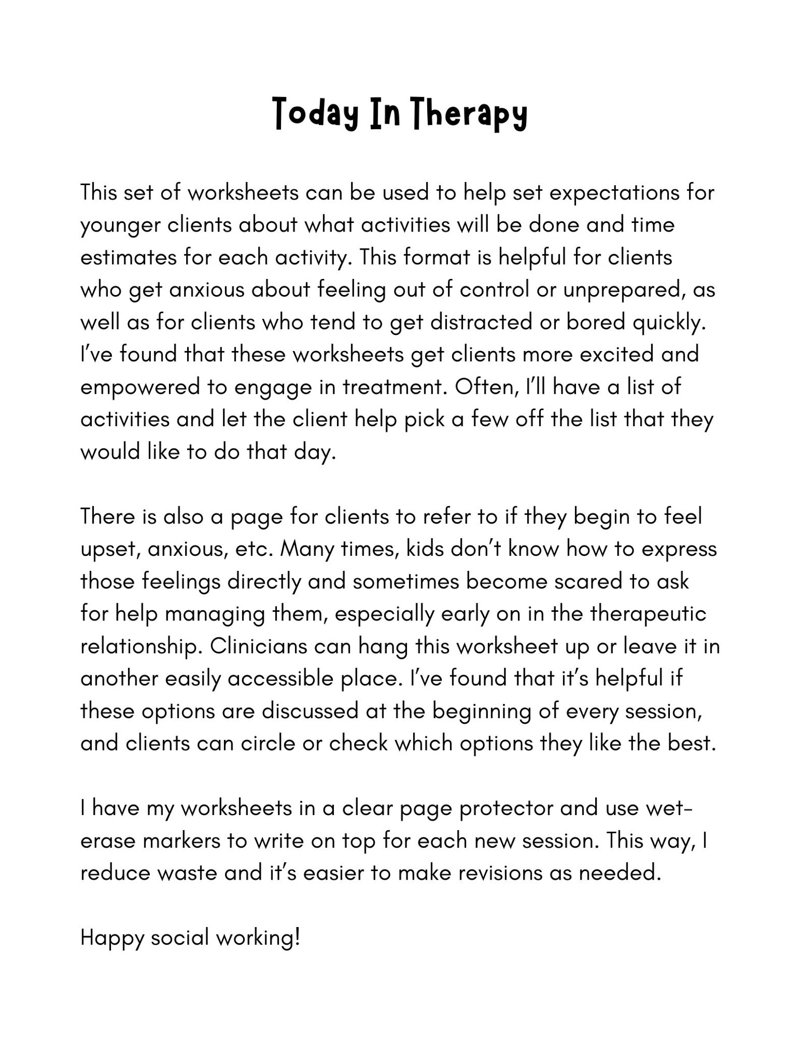 Child Therapy Intake Worksheets Packet - Etsy