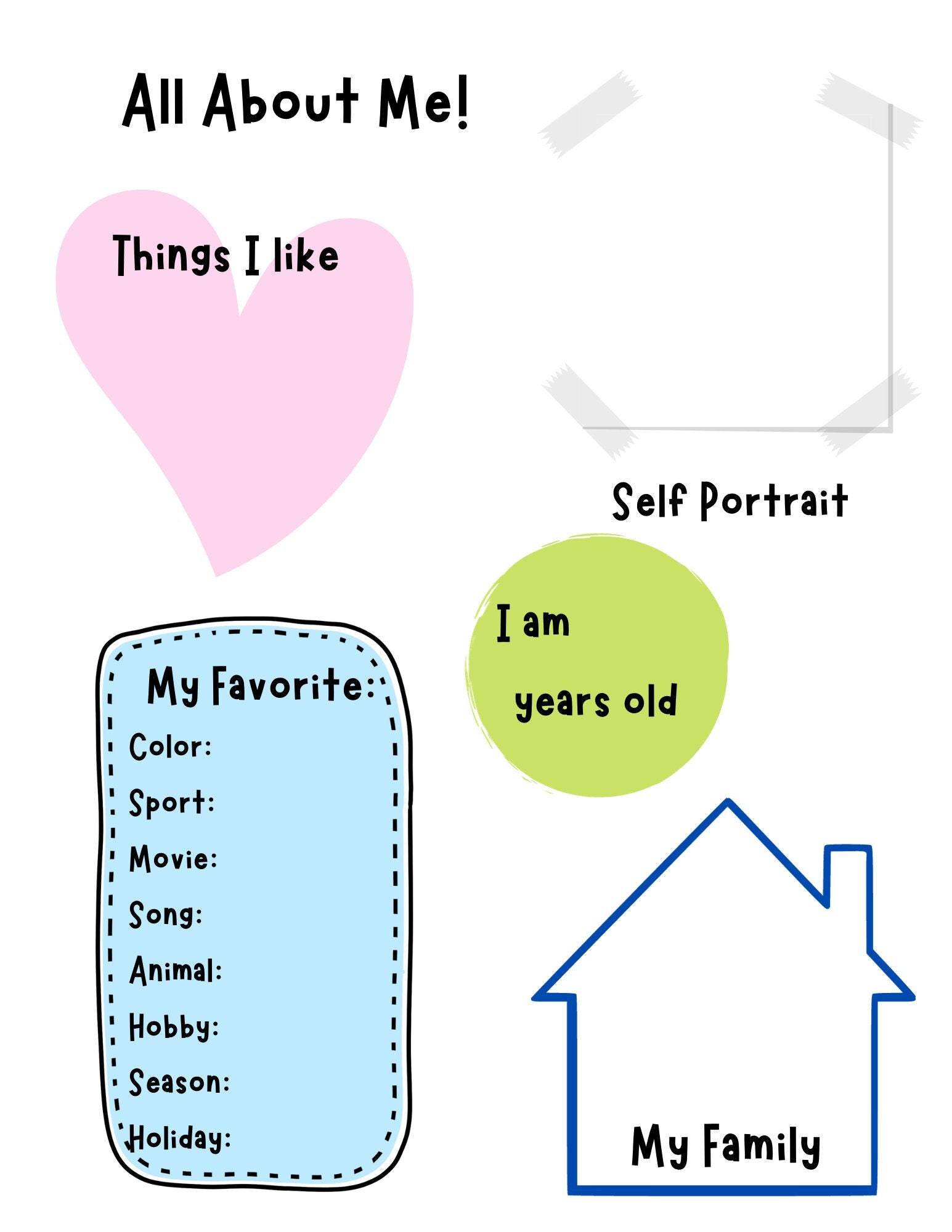 Child Therapy Intake Worksheets Packet - Etsy