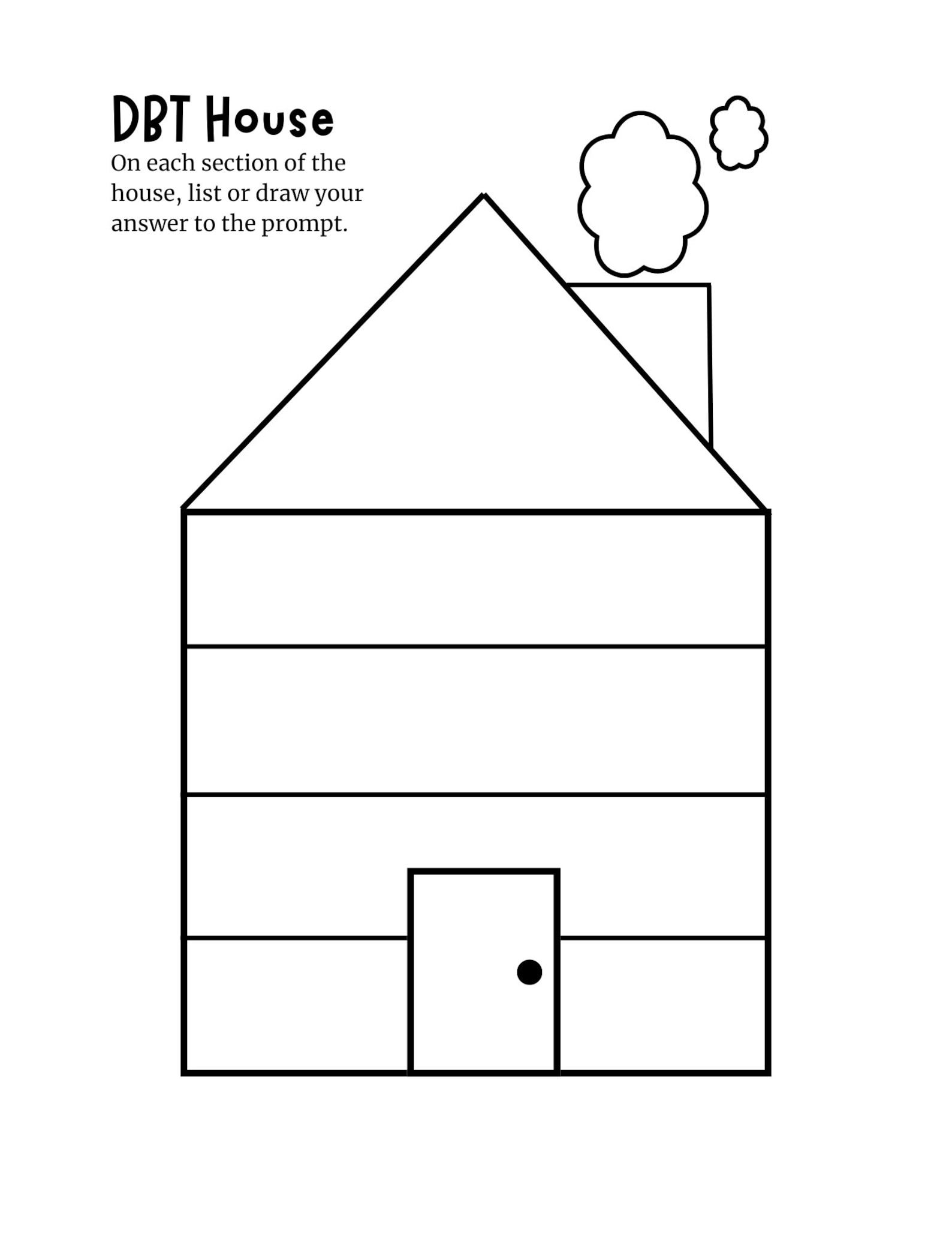 DBT House Worksheet: Core Beliefs Exploration (digital Download) - Etsy