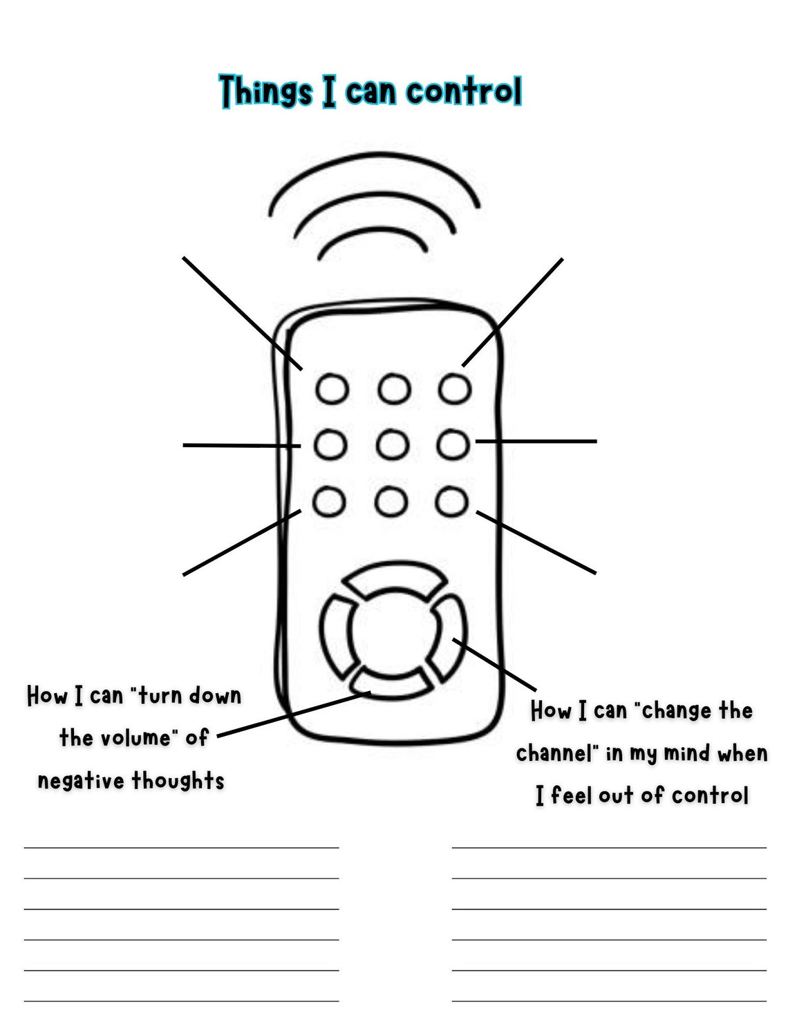 10 Child Therapy Worksheets Packet for Counseling - Etsy