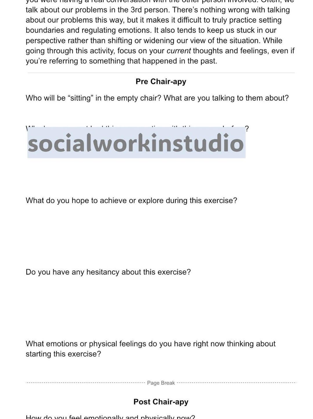 The Empty Chair Exercise - Etsy