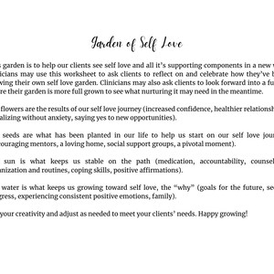 Garden of Self Love Worksheet - Etsy