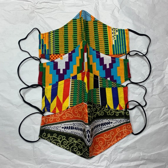 African Face Cover African Print Face Mask Ankara Print | Etsy