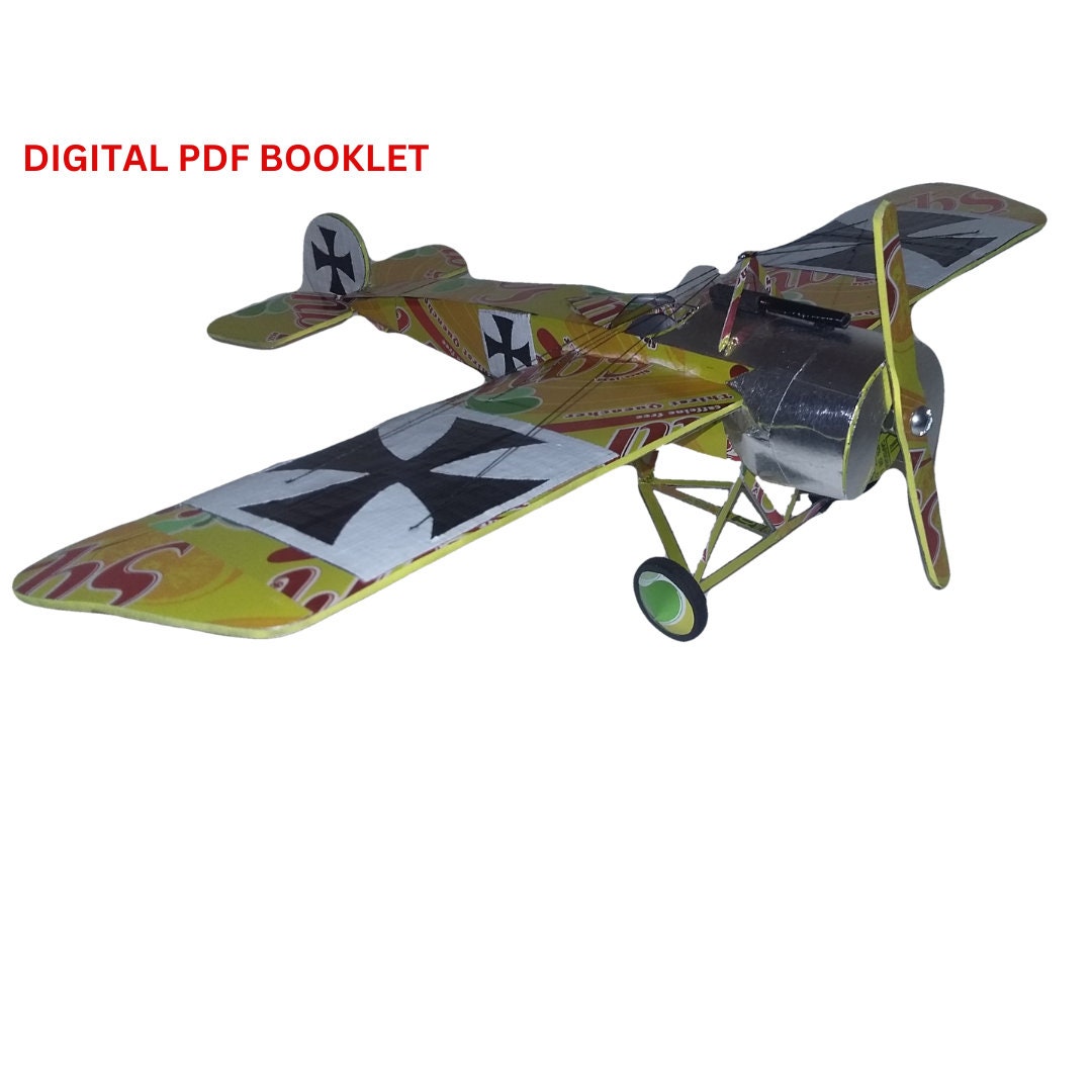 Soda Can Airplane Fokker Eindecker E.III DIGITAL PLANS - Etsy