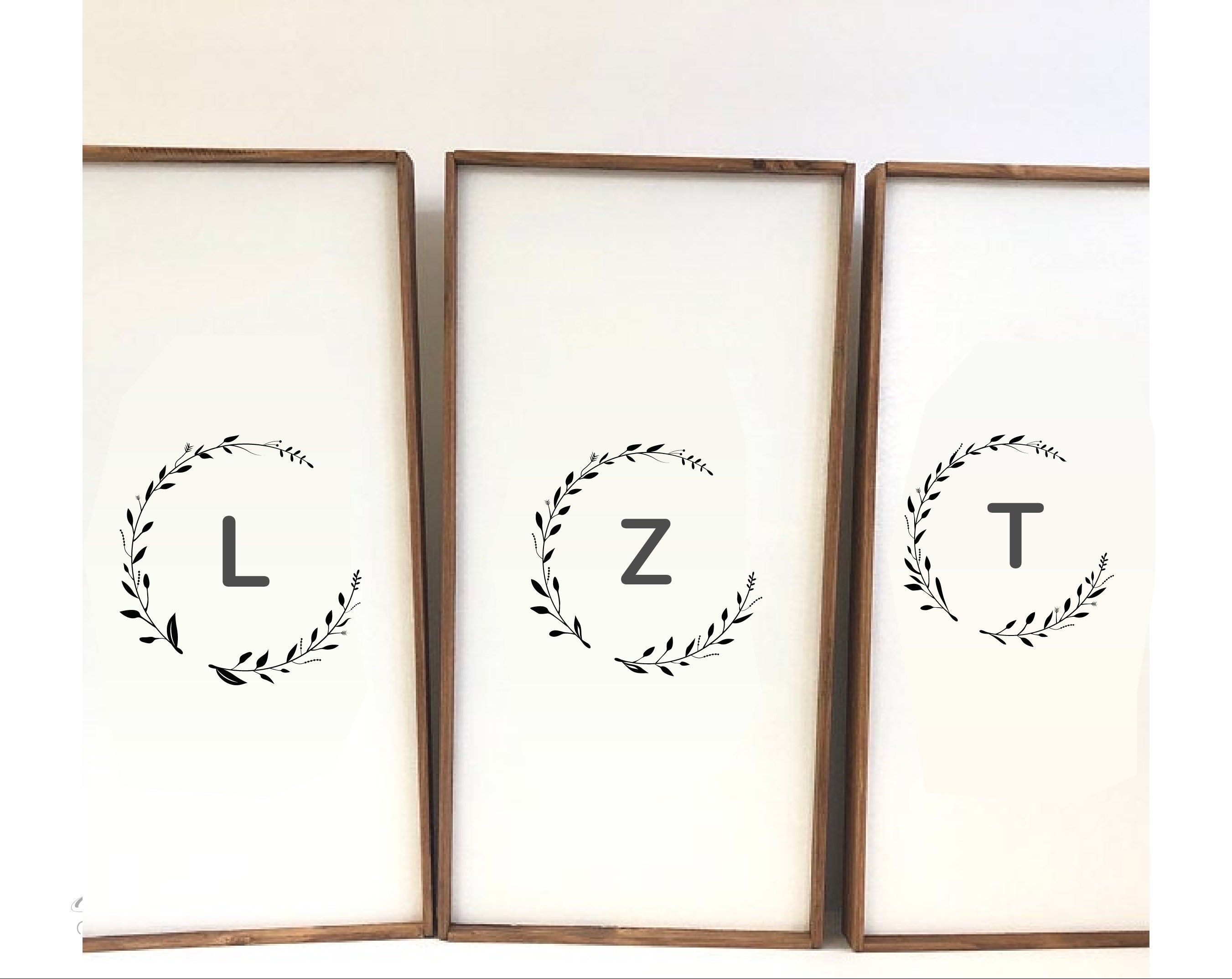 Wreath Monogram SVG, Laurel Wreath SVG Bundle, Wreath Monogram Circle ...